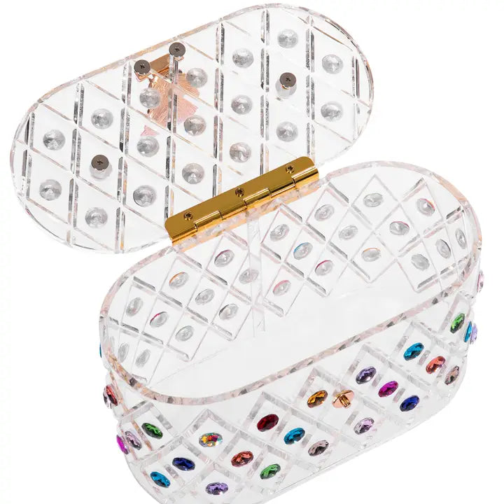 Lucite Lucy, Clear with colored Rhinestones – CandaceChristian Napa Valley